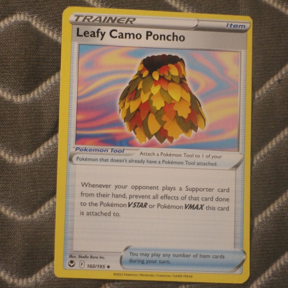Pokemon | Games | Pokemon Leafy Camo Poncho Card Yellow Red Brown ...